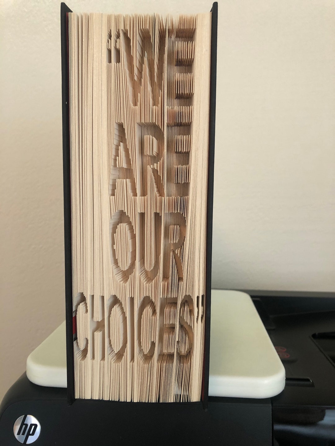 Somos nuestras opciones Arte de libro doblado terminado Regalo único ...