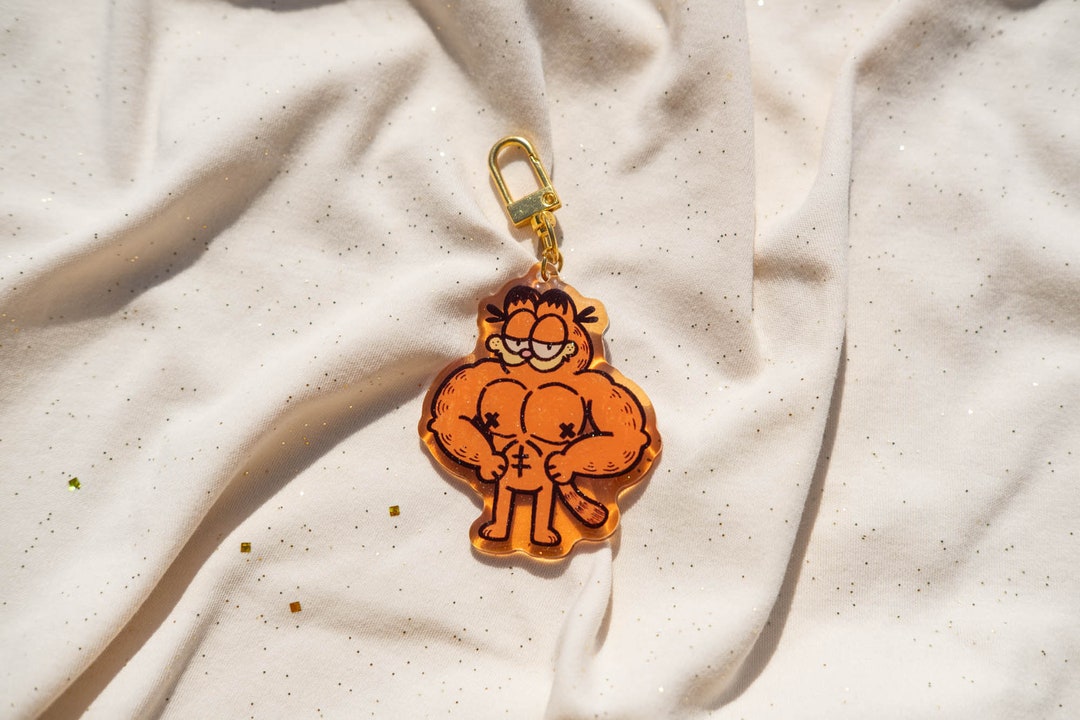 Buff Garfield Acrylic Charm - Etsy