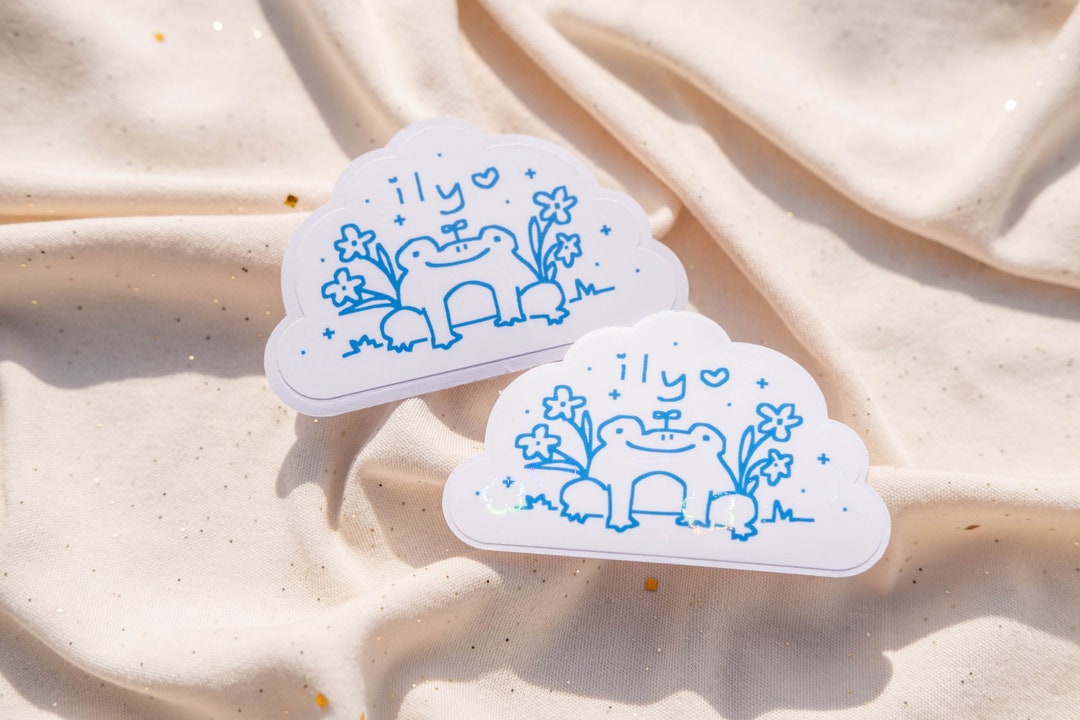 Ily Frog Cloud Sticker - Etsy