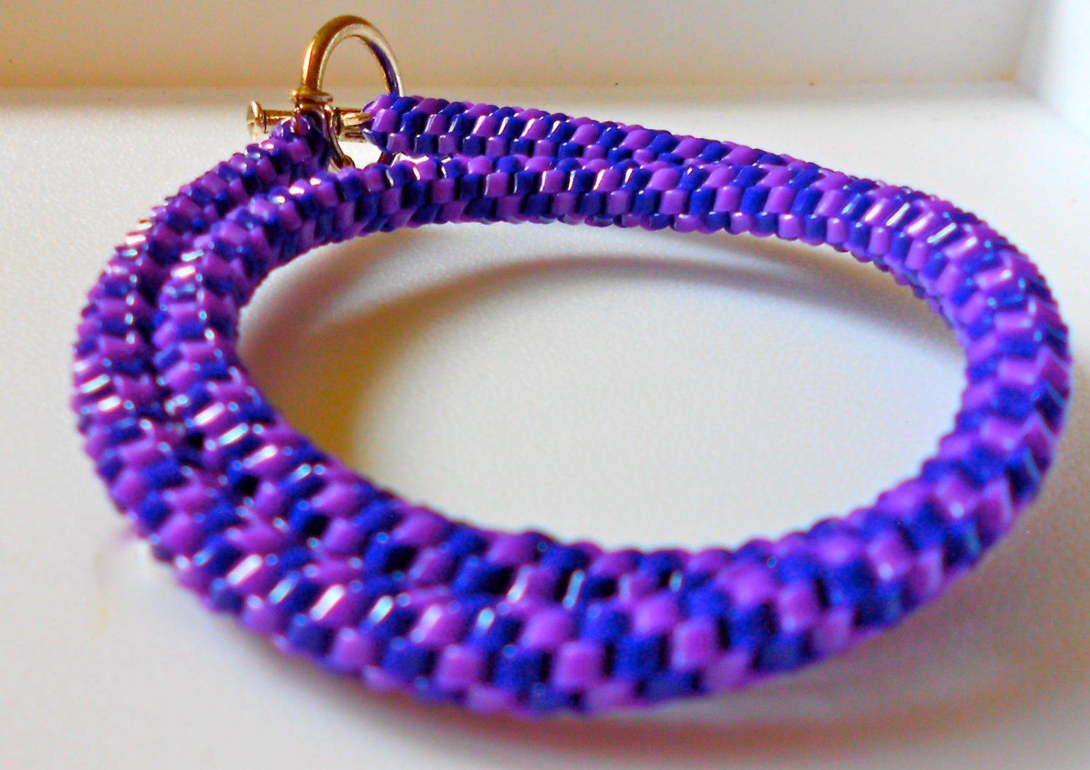 Woven Double Wrap Plastic Bracelet, Mixed Colors, Family- Purples - Etsy