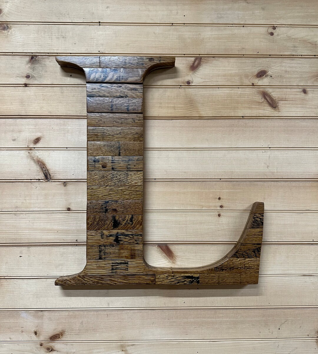 Last Name Wood Sign/barrel Staves/blantons Bourbon/mancave Furniture ...