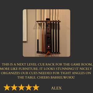 Pool Cue Rack/barrel Staves/pool Stick/pool Table/rec Room/whiskey ...