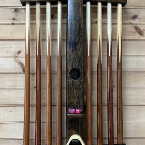 Pool Cue Rack/barrel Staves/pool Stick/pool Table/rec Room/whiskey ...