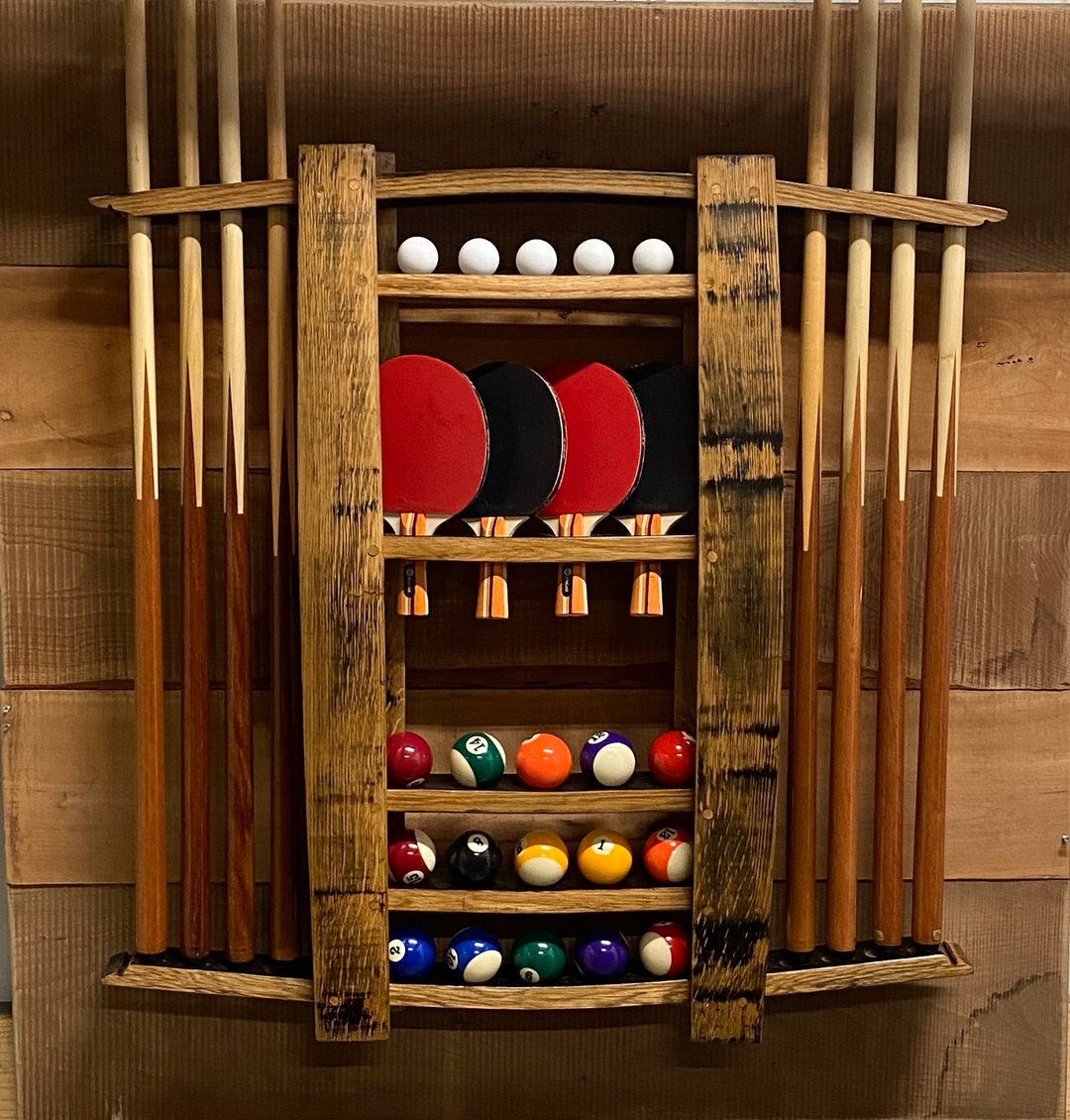 Pool Cue Rack/8 Ball Pool/cue Ball /pool Cue Stick/man Cave Furniture ...
