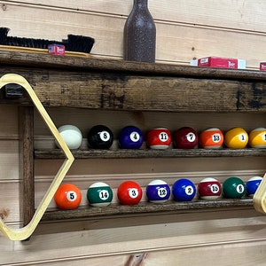 Game Shelf/barrel Furniture/man Cave Furniture/billiard Balls/pool Ball ...