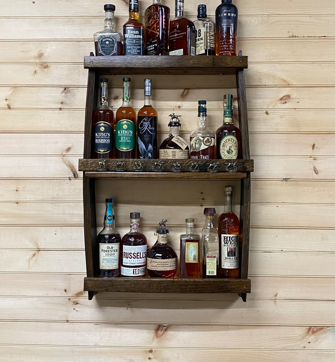 Blantons Bourbon/ Blantons Display/work From Home/bourbon Barrel Shelf ...