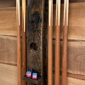 Pool Cue Rack/whiskey Barrel Wood/8 Ball Pool/pool Decor/pool Stick ...