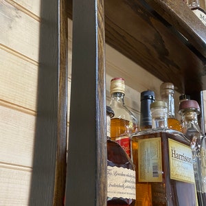 Wall Mounted Bar/barrel Staves/whiskey Barrel Shelf/man Cave Furniture ...