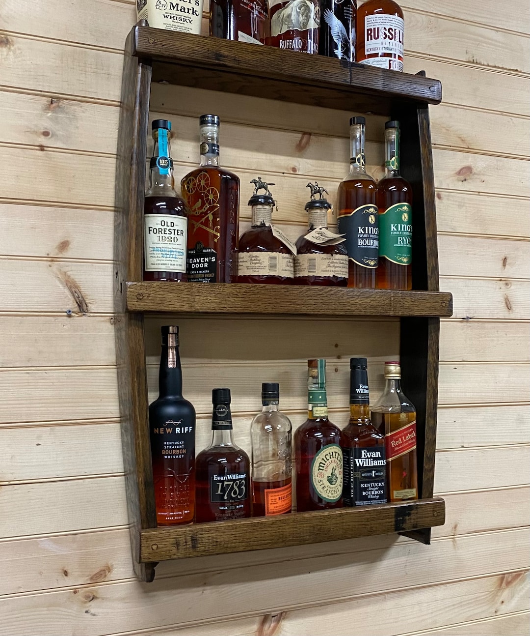 Bourbon Barrel Cabinet/bar Shelves/bar Cart Decor/wall Display Shelf ...