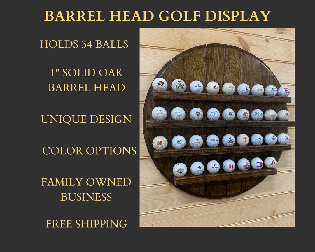 Bourbon Barrel Golf Ball Display | Unique Golf Gifts for Enthusiasts - Etsy