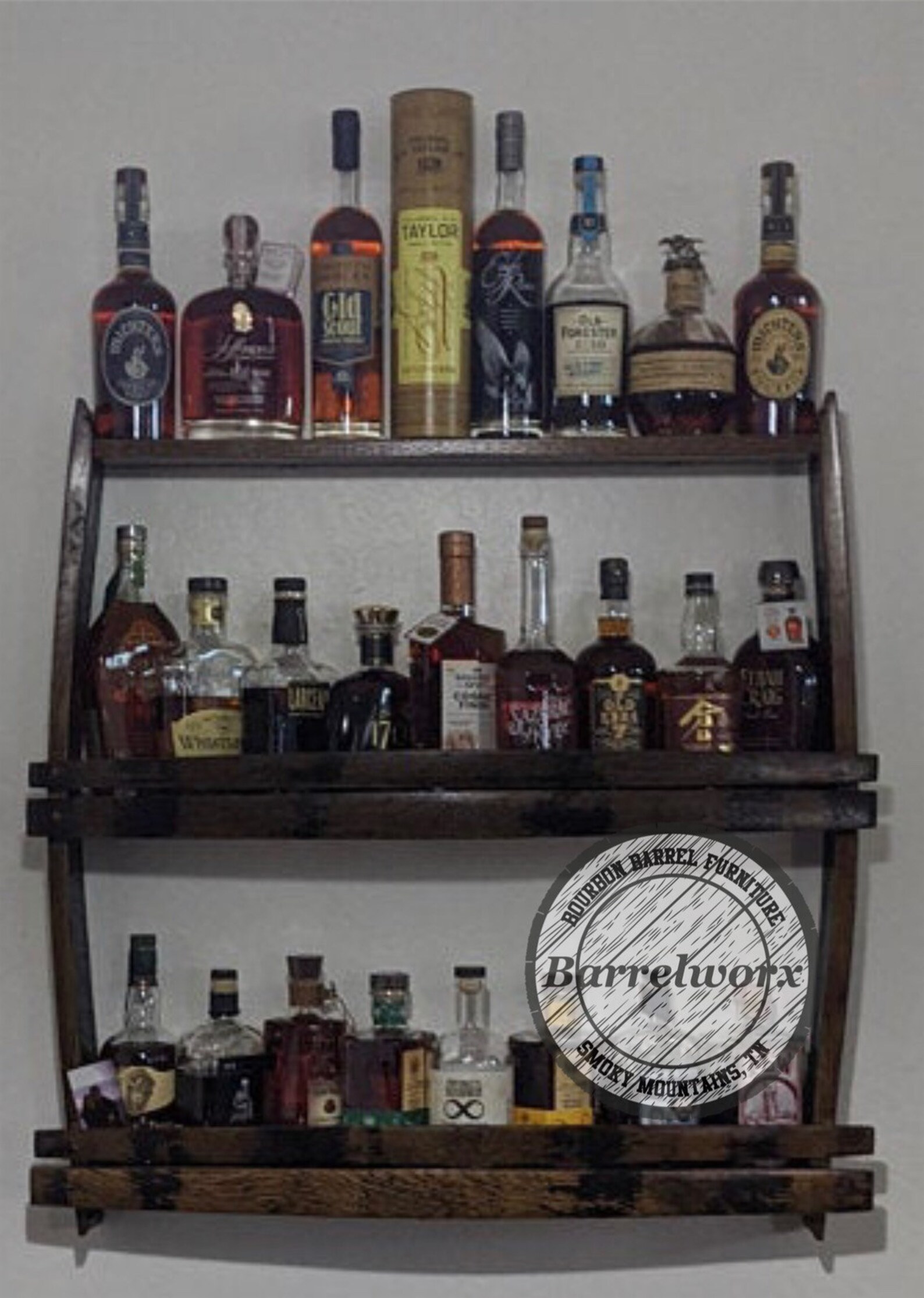 Bar Shelves / Home Bar Shelves/ Bourbon Gifts /rustic Wood | Etsy