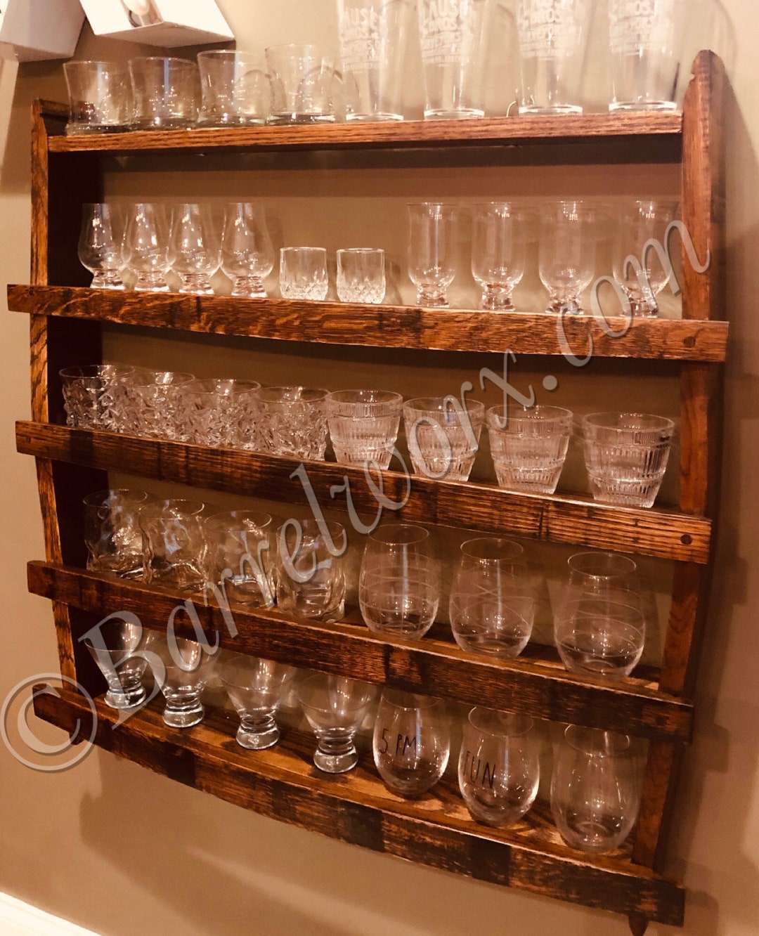 Shot Glass Display/shot Glass Shelf/bourbon Glasses/drinks - Etsy