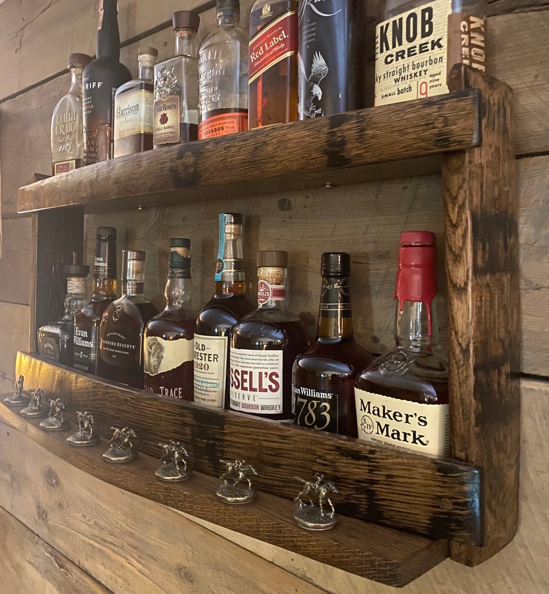Blantons Display Shelf/whiskey Barrel Cabinet/bourbon Liquor Cabinet ...