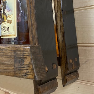 Wall Mounted Bar/barrel Staves/whiskey Barrel Shelf/man Cave Furniture ...