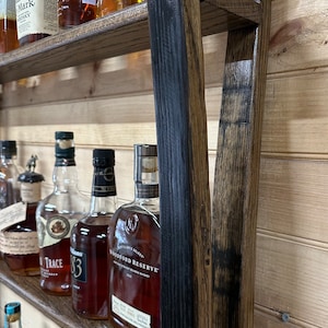 Whiskey Barrel Shelf/man Cave Furniture/bourbon Bar/alcohol Shelf/bar ...