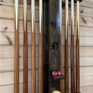 Pool Cue Rack/barrel Staves/pool Stick/pool Table/rec Room/whiskey ...