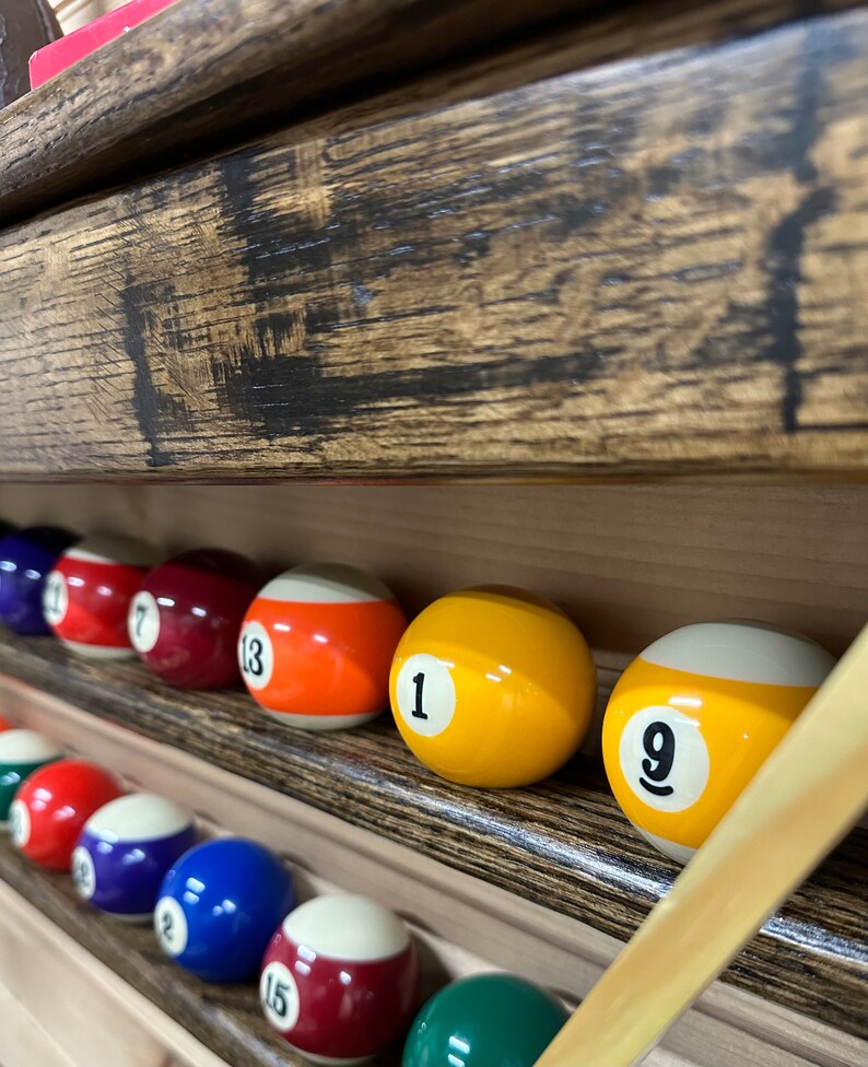 Game Shelf/barrel Furniture/man Cave Furniture/billiard Balls/pool Ball ...