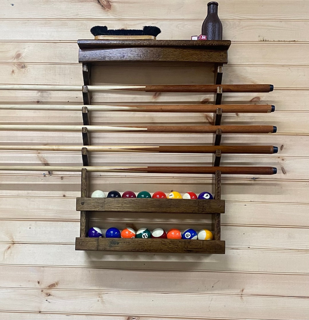 Pool Cue Rack/8 Ball Pool/cue Holder/cue Stick/pool Decor/bourbon Gifts ...