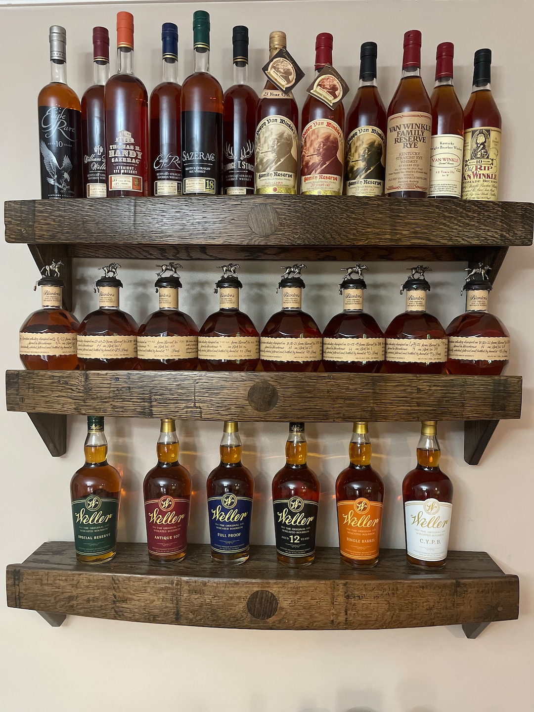 Home Bar Cabinet/whiskey Barrel Shelf/whiskey Barrel Wood/reclaimed ...