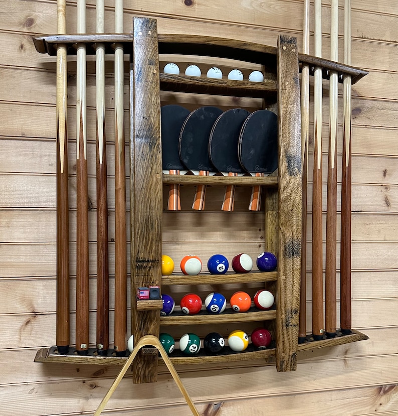 Pool Cue Rack/8 Ball Pool/cue Ball /pool Cue Stick/man Cave Furniture ...