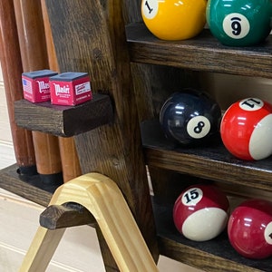 Whiskey Barrel Wood Pool Cue Rack - Unique Bourbon and Whiskey Gifts ...