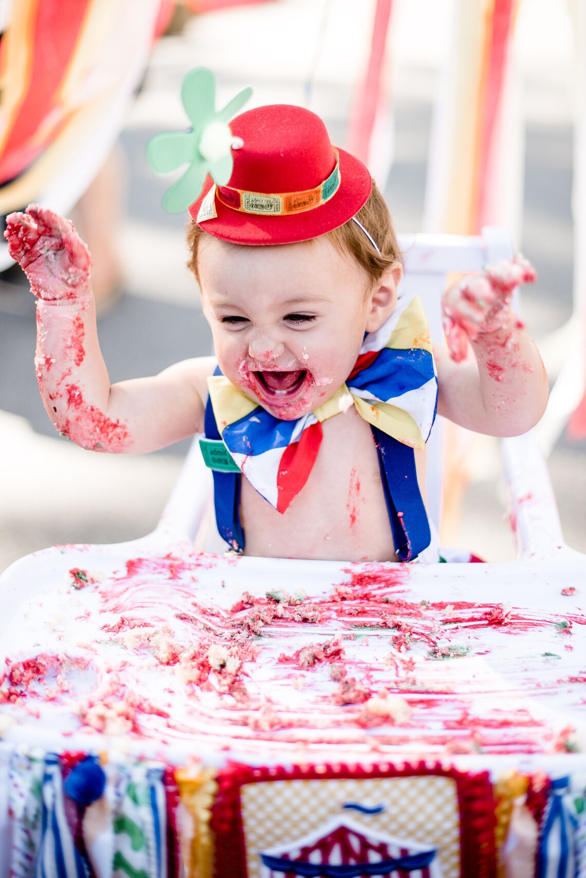 Baby Clown Costume, 1st Birthday, Carnival, Circus Birthday, Smash Cake ...