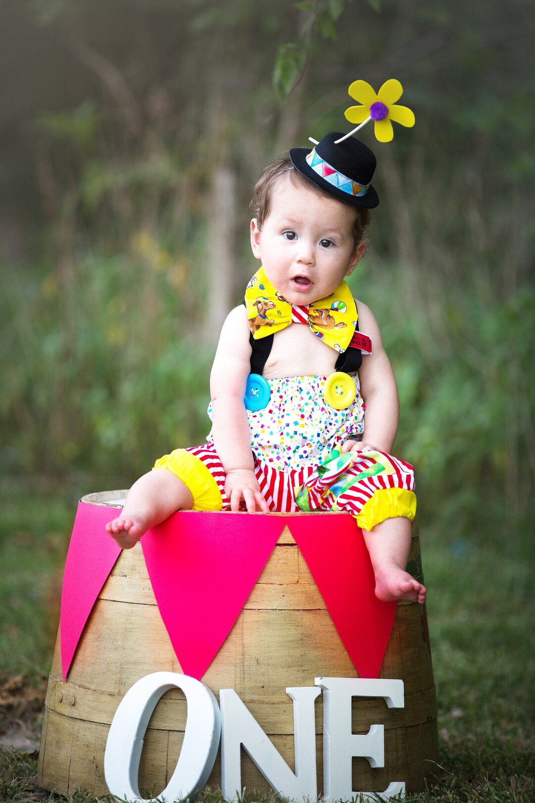 Handmade Baby Clown Costume: 5-piece Circus Outfit - Etsy