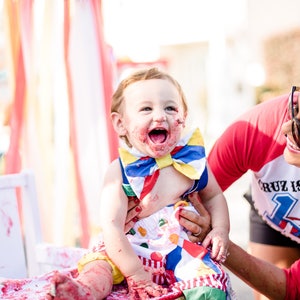 Baby Clown Costume, 1st Birthday, Carnival, Circus Birthday, Smash Cake ...