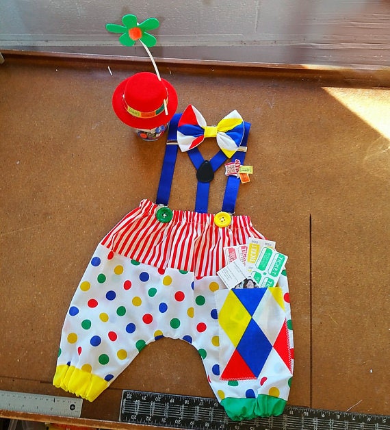 Baby Clown Costume, 1st Birthday, Carnival, Circus Birthday, Smash Cake ...