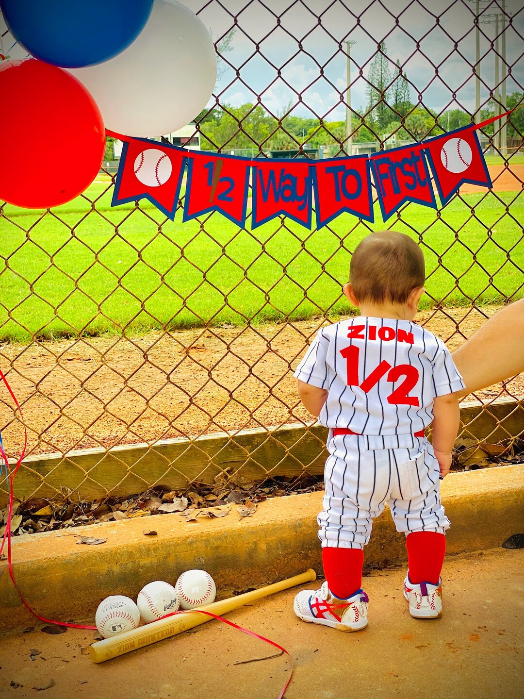 Baby's Half Birthday Baseball Uniform: Jersey & Pants - Etsy