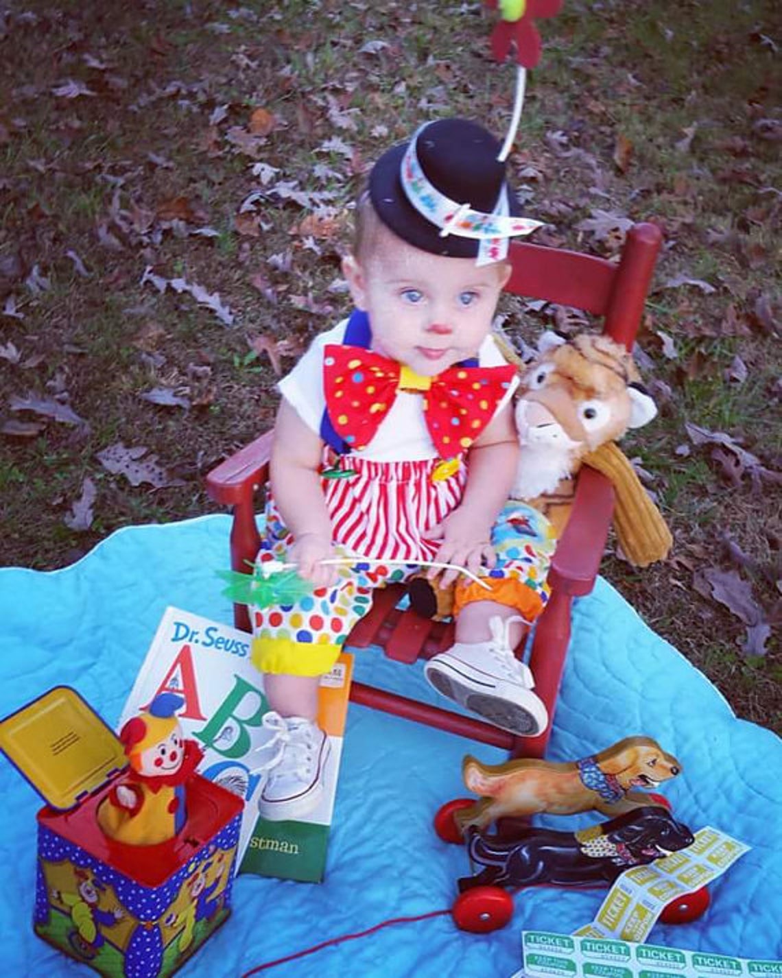 Baby Clown Costume 1st Birthday Carnival Outfit Circus Birthday Toddler ...