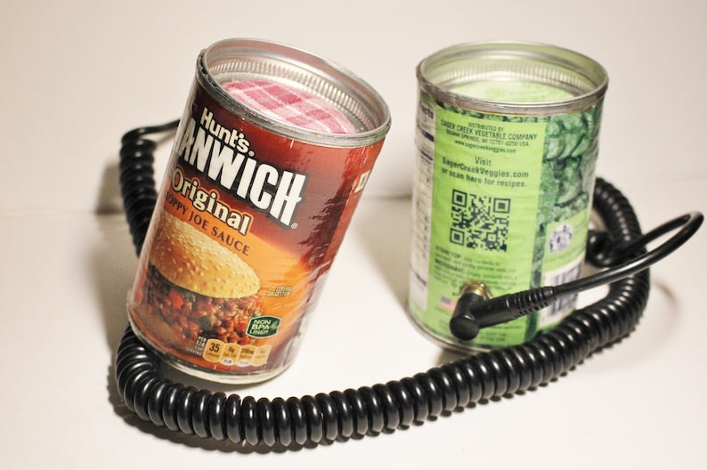 Tin Can Microphone -- Pre Wired Custom Plug and Play DIY Tin Can Mic ...