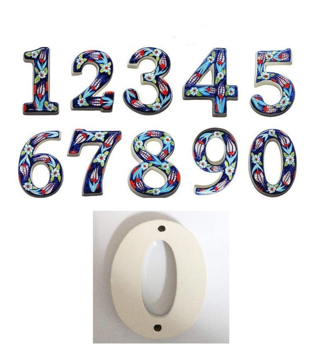Handmade Mediterranean Decorative Ceramic Tile House Address Numbers ...
