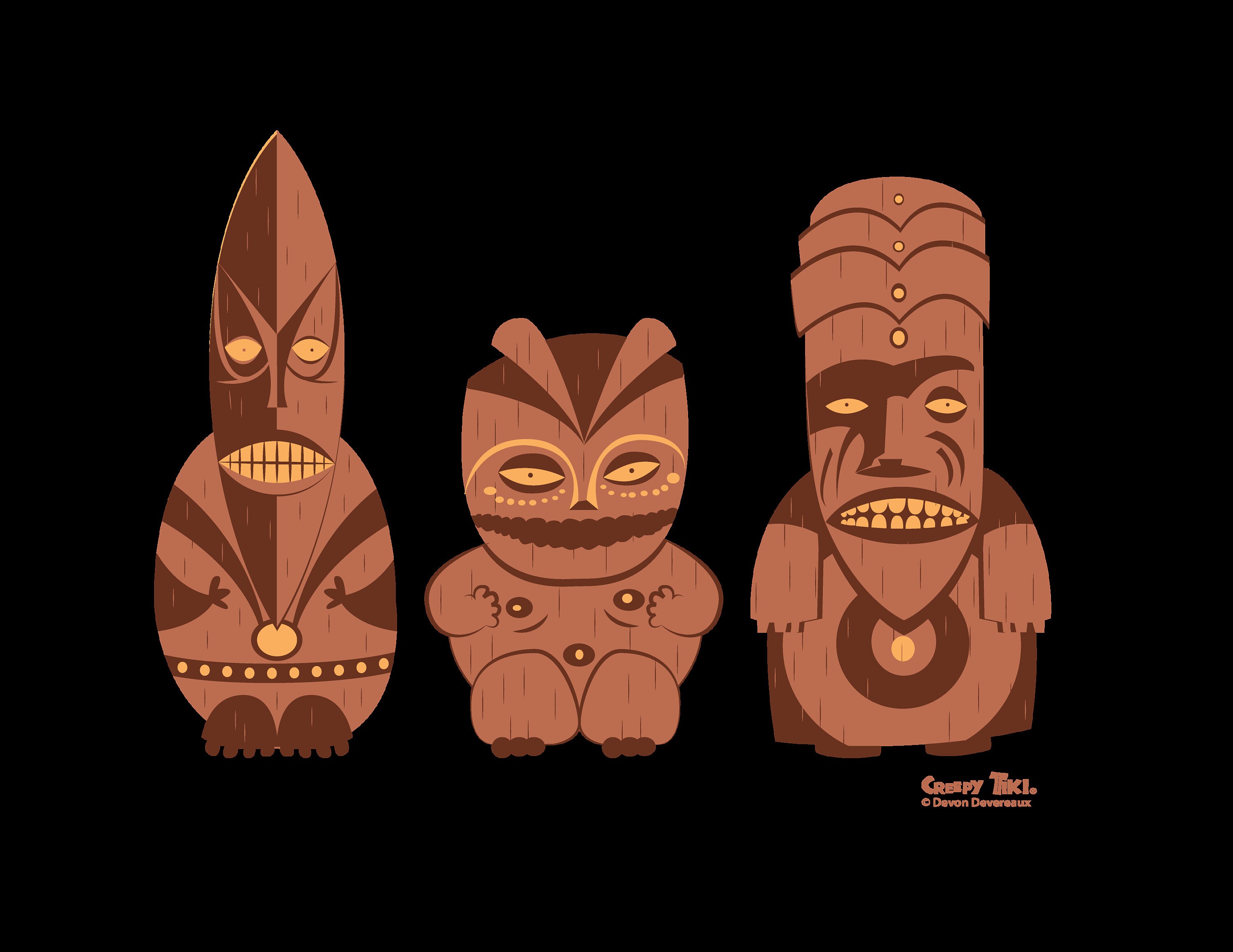 Creepy Tiki 2 Old Fashioned Glass - Etsy