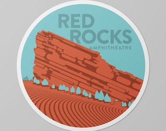 Red Rocks Amphitheatre Sticker - Etsy