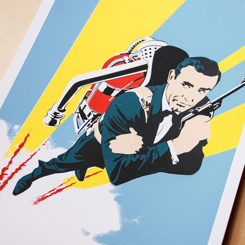 James Bond Screen Printed Thunderball Movie Poster Artwork 11x17 Poster ...