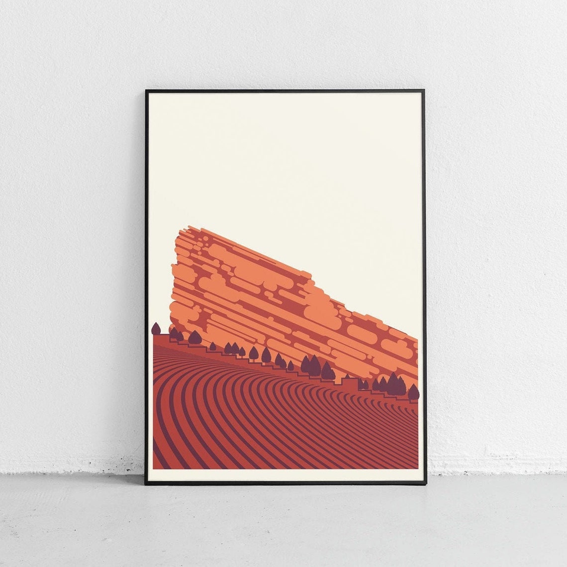 Red Rocks Poster Limited Edition Silkscreen Colorado - Etsy