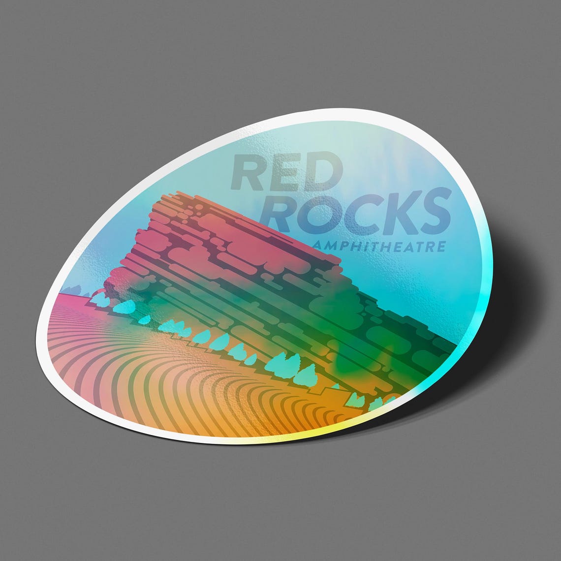 Red Rocks FOIL Sticker • Music Venue and Colorado Landmark Waterproof ...