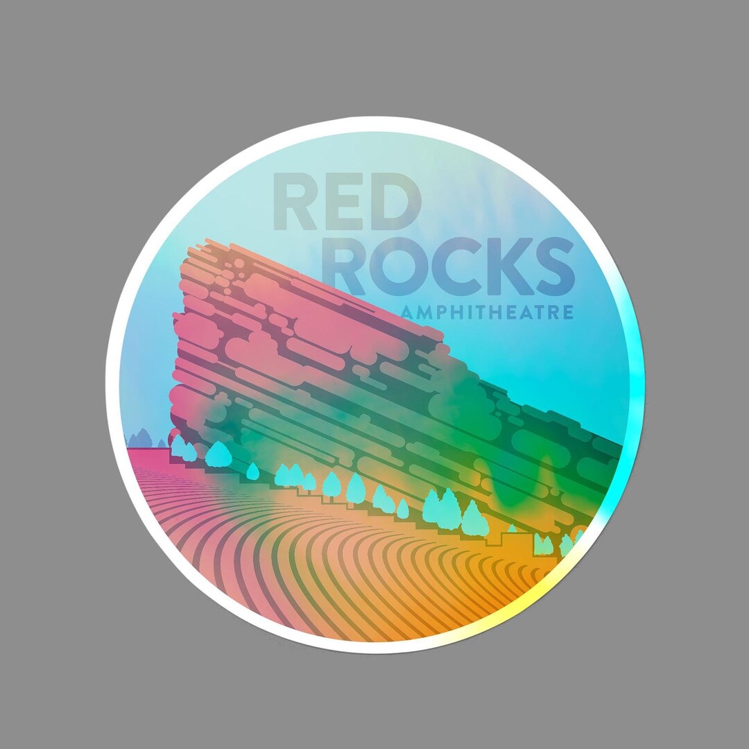 Red Rocks FOIL Sticker • Music Venue and Colorado Landmark Waterproof ...