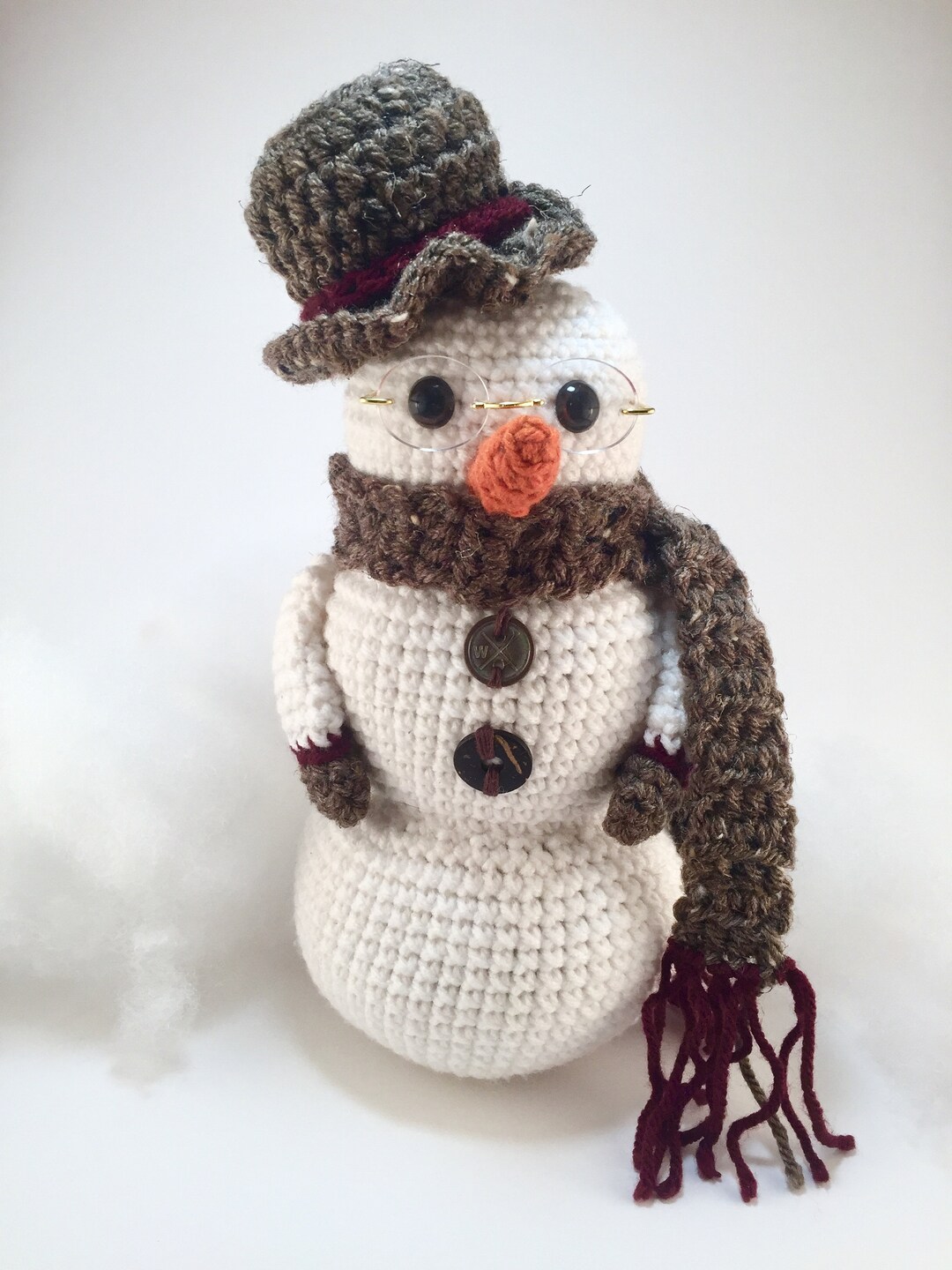 Professor Snow Crochet Pattern - Etsy