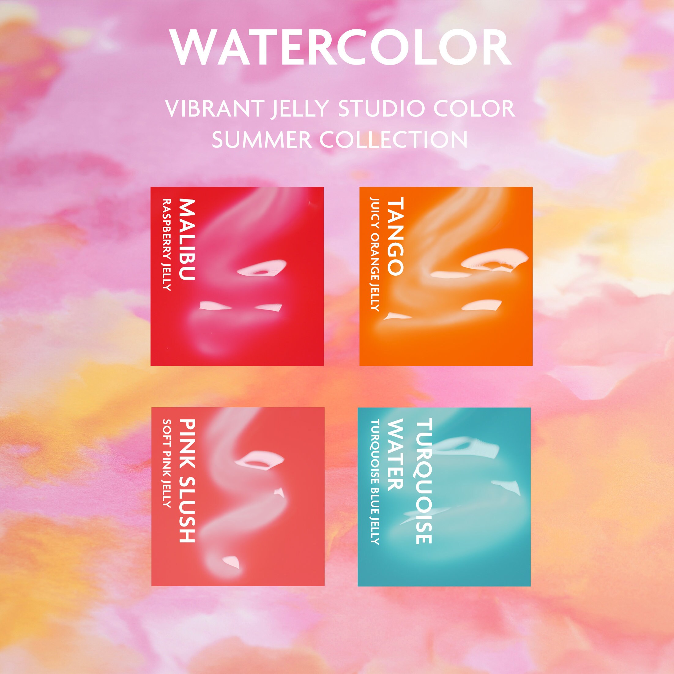 Watercolor - Vibrant Jelly Studio Color Nail Polish Collection - Etsy