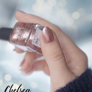 Chelsea - Pale Rose Gold Holographic Metallic Nail Polish - Etsy