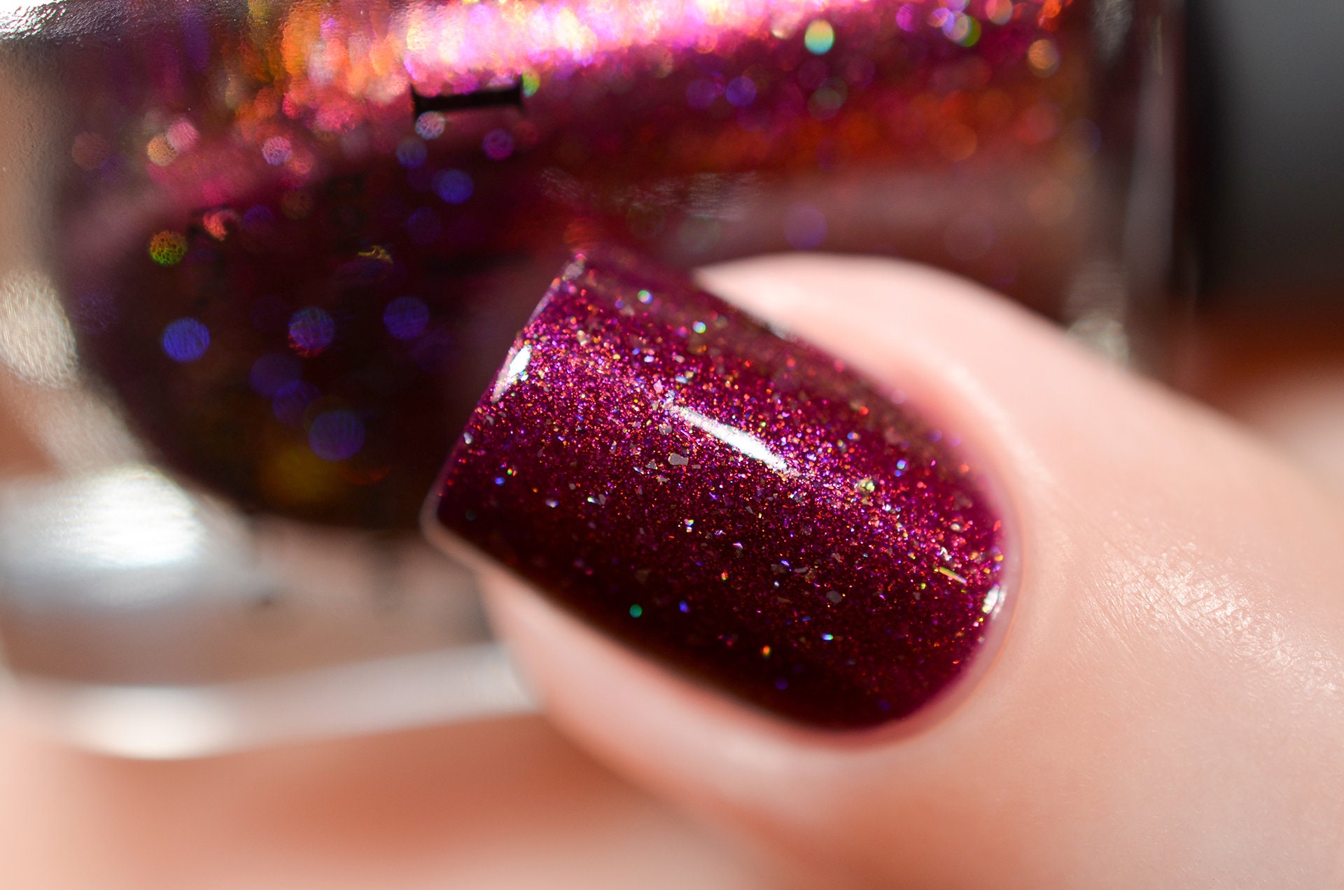 Royalty Deep Claret Holographic Nail Polish - Etsy Australia