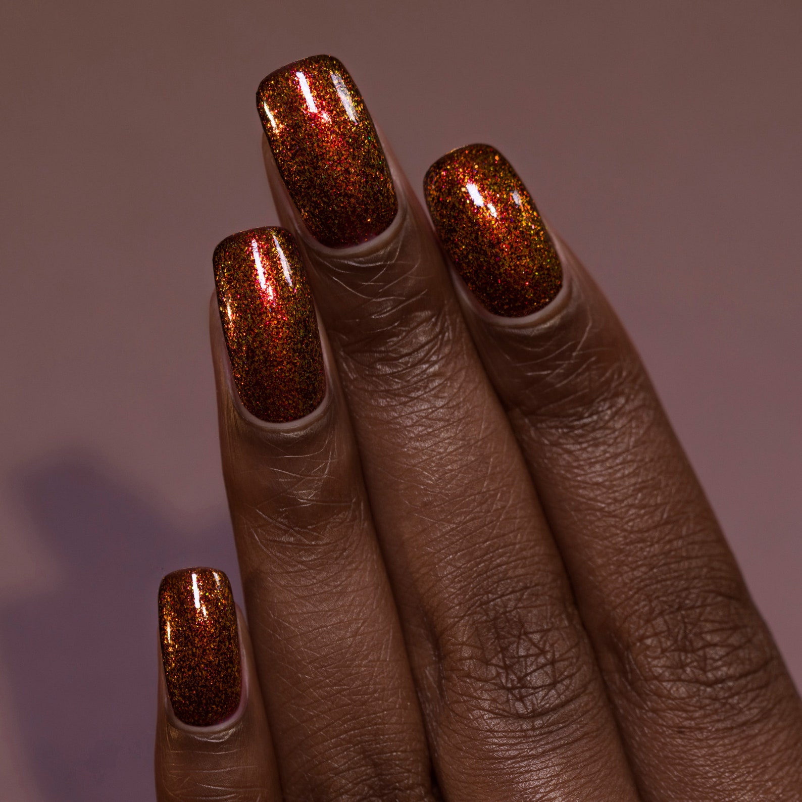 Autumn Warm Brown Shimmer Nail Polish - Etsy