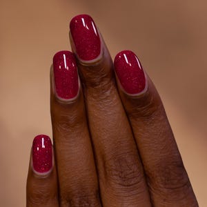 Merlot - Merlot Red Holographic Jelly Nail Polish - Etsy