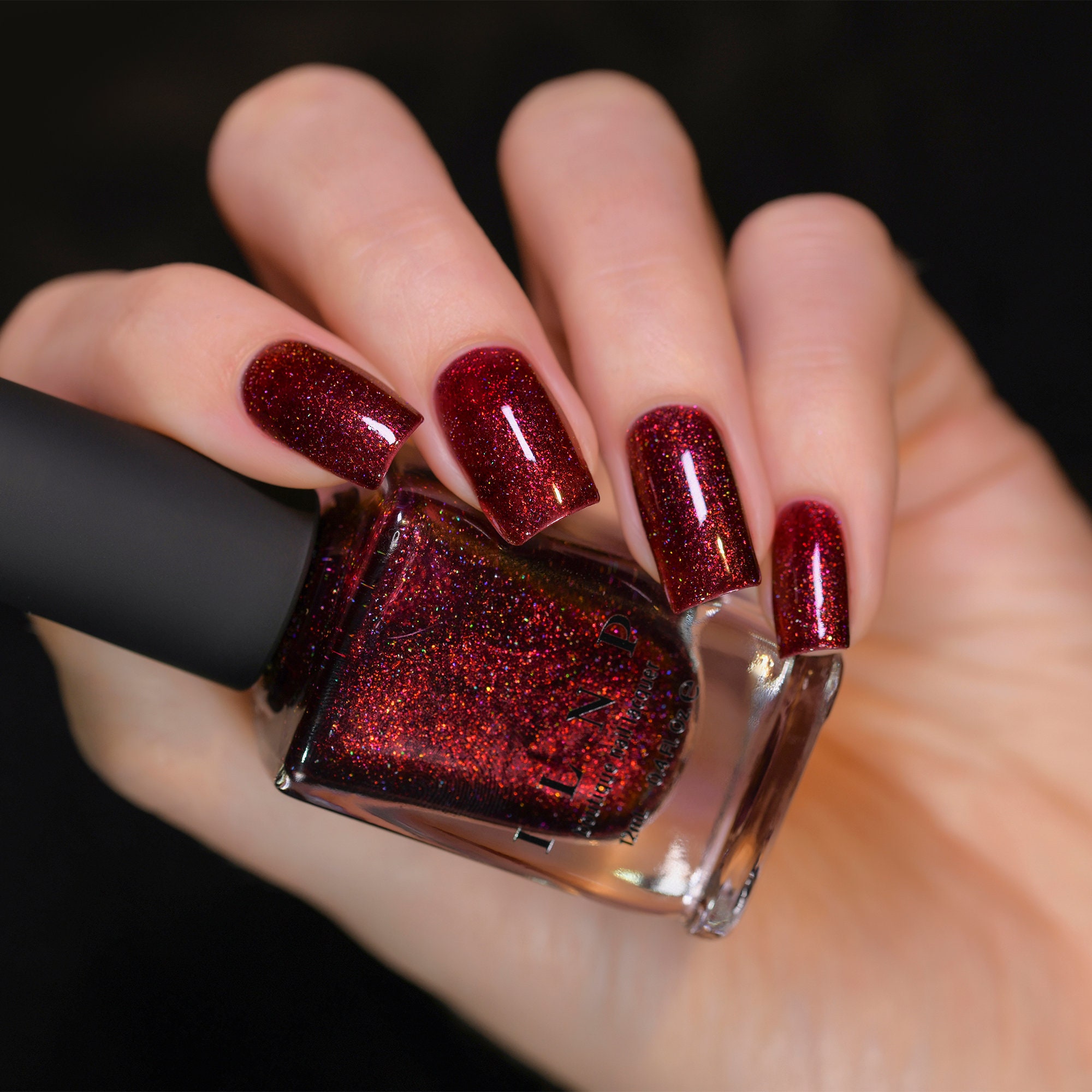 Carrie Blood Red Holographic Nail Polish | Etsy