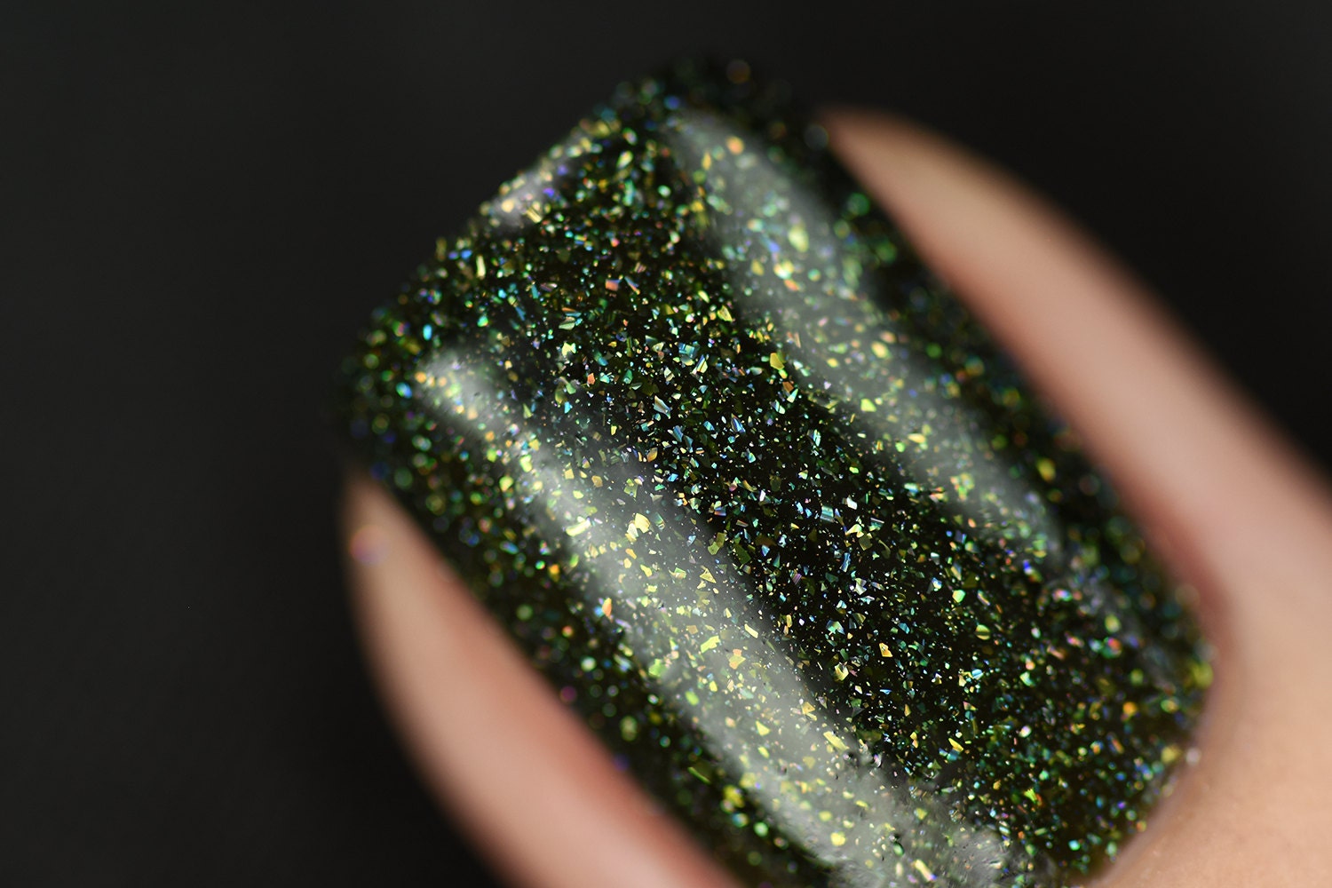Ski Lodge - Deep Mossy Green Holographic Nail Polish - Etsy