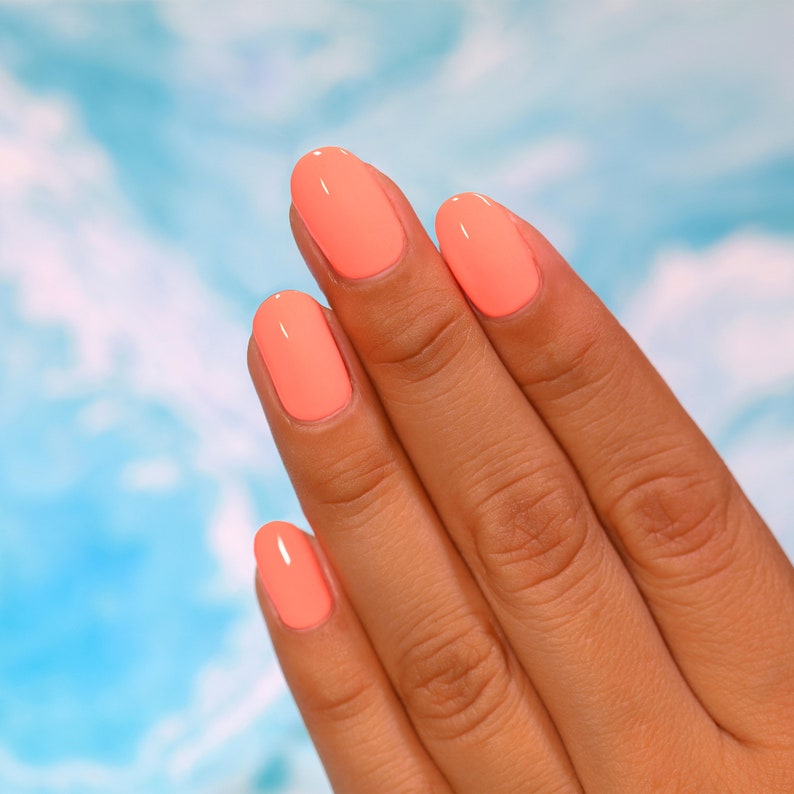 Sunny Days Radiant Neon Peach Cream Nail Polish - Etsy