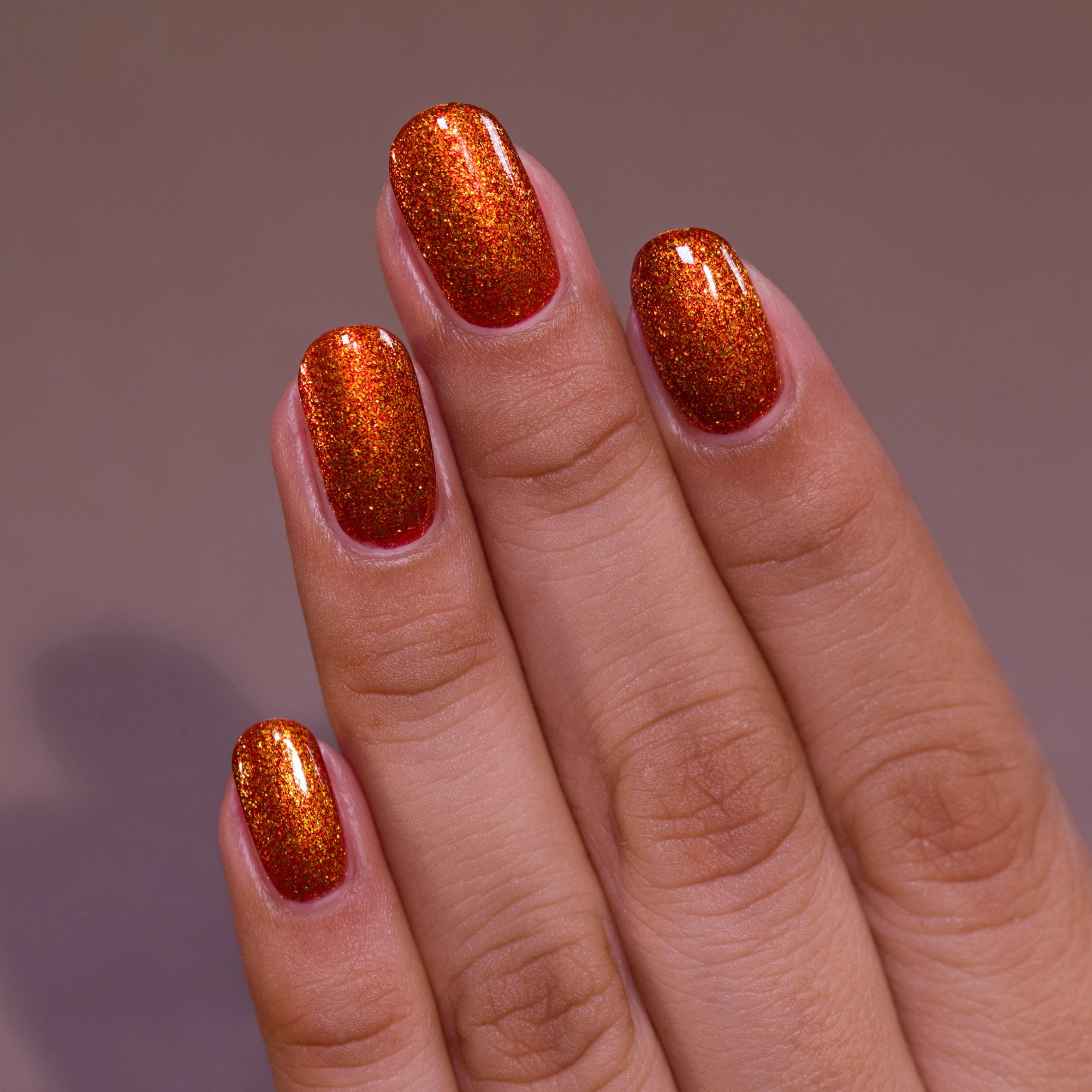 Pumpkin Patch Vivid Burnt Orange Shimmer Nail Polish - Etsy