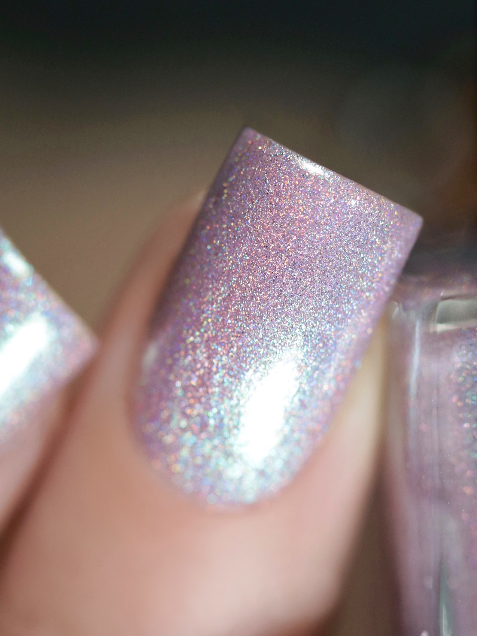 Talk It up Dusky Pink Holographic Shimmer Nail Polish | Etsy